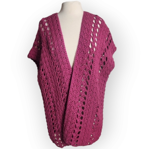 Charlotte’s Threads | Sweaters | Handmade Pink Crochet Cardigan | Poshmark
